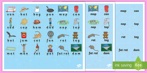 CVC Words 'u' Differentiated Mat (Compatible with Bee-Bot)