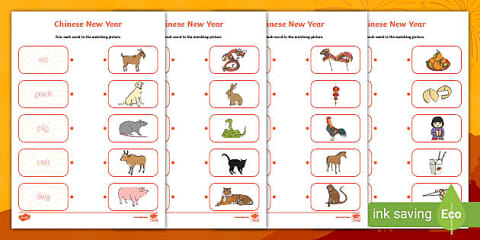 Chinese New Year Missing Number Worksheet