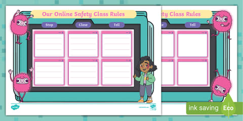 The Pop-Up Gremlins Stop, Close, Tell Online Safety Posters