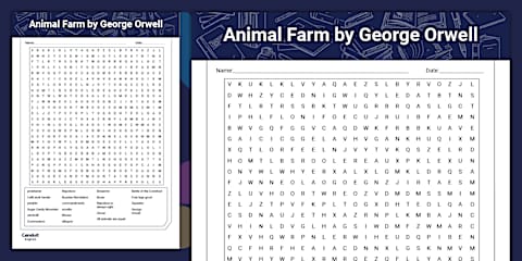 George Orwell Colouring Sheet