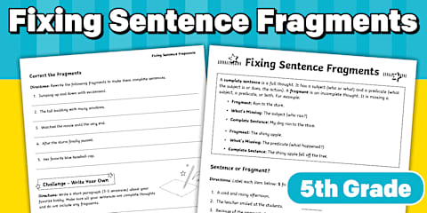 Fifth Grade Daily Correct the Sentence Grammar Practice | Year-Round Bundle