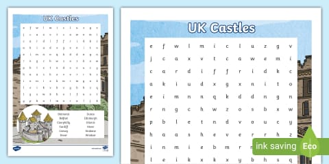 Motte and Bailey Castles Differentiated Word Search - normans, medieval ...