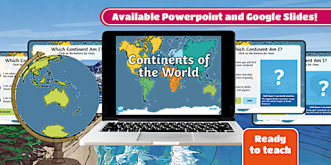 The Seven Continents Labelling Activity Worksheet