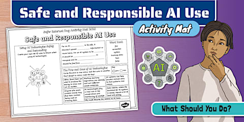 KS1 Safe and Responsible AI Use Activity Mat