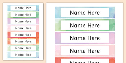 Multicolour Pattern Locker Labels - labels, signs, name labels, lebels ...