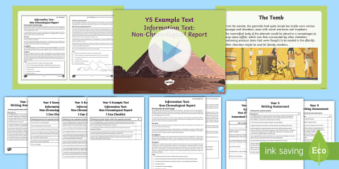 Writing a Non-Chronological Report PowerPoint and Worksheet