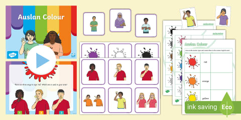 Auslan Colour Signs Matching Cards | Twinkl Resources
