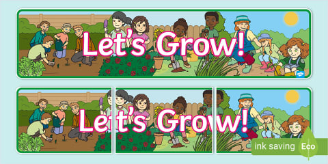 Plants and Growing Display Banner