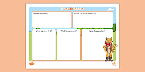 KS1 Puss in Boots Reading Comprehension Activity