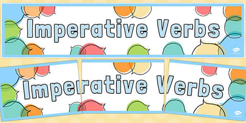 Imperative Verbs In Commands Poster - imperative verbs, commands, poster
