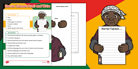 Second Grade Harriet Tubman Fact File and Vocabulary Questions
