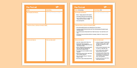 My One Page Profile Secondary