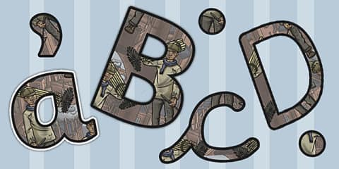 The Industrial Revolution Themed Display Lettering