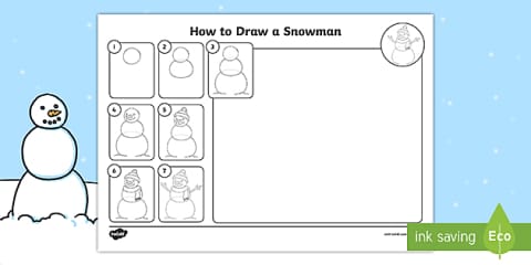 How to Draw a Snowman Worksheet