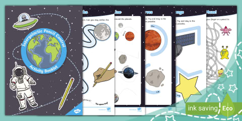 Space-Themed Mark Making Pattern Tracing Pages