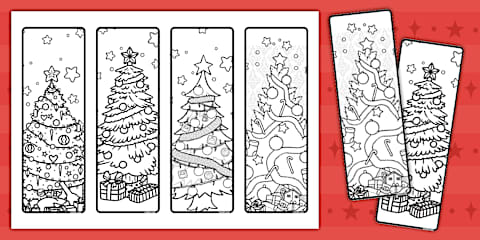 Christmas Colouring Bookmarks