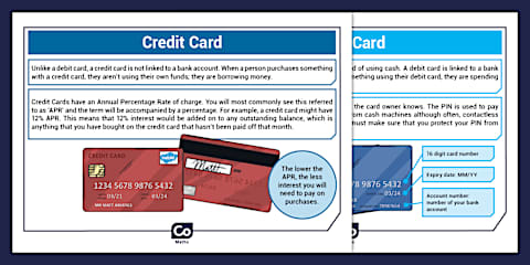 Identify the Different Parts of a Debit Card Activity Sheet