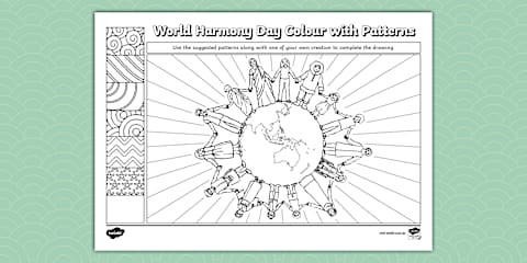 Harmony Week Everyone Belongs Colouring Page
