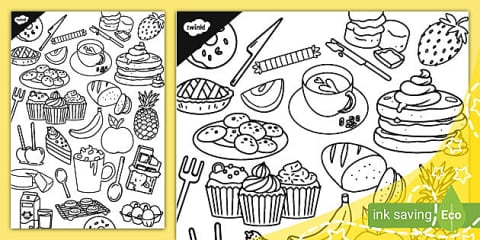 Sweet Treats Mindfulness Colouring Pages - KS1 - Twinkl