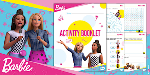 Barbie: Pencil Control Tracing Worksheets