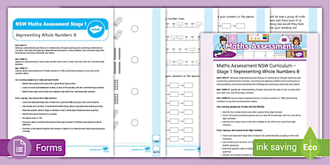 Maths Assessment NSW Curriculum – Stage 1 Data B