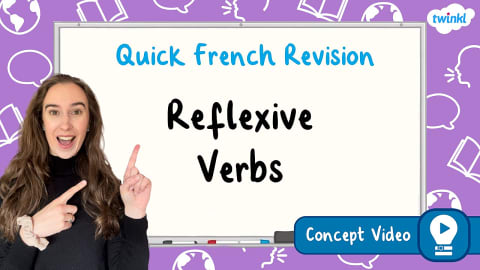 Present Tense of Reflexive Verbs Classroom Display Poster French