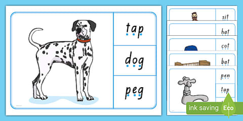 CVC Words Peg Matching Game