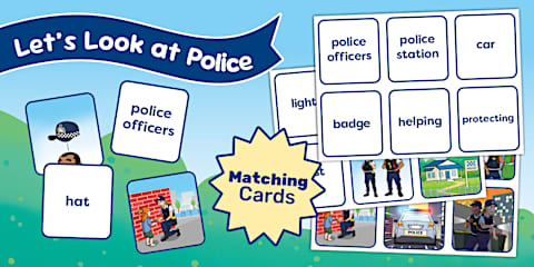 Let's Look at Firefighters Matching Cards