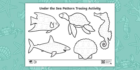 Printable Ocean Pencil Control Worksheet | Twinkl USA