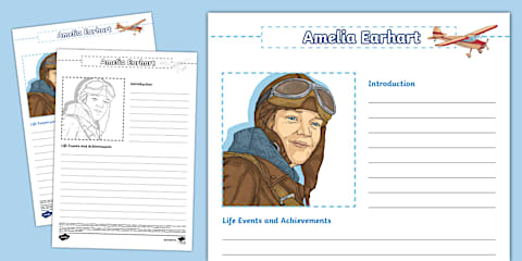 Amelia Earhart Leaflet Template