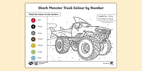 Monster Truck Counting to 10 Activity