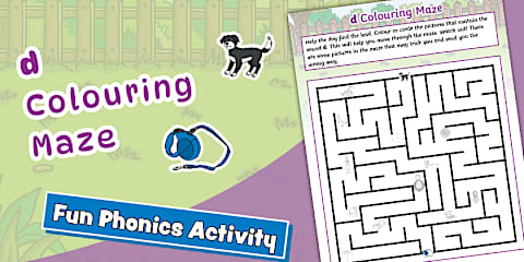 'ch' Phonics Colouring Maze