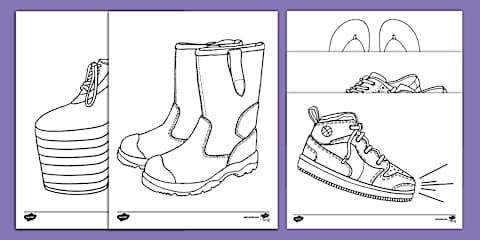 Shoes Colouring Pages