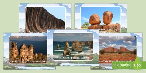 Natural, Managed and Constructed Features of Australia Cards