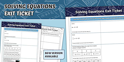 Four in a Row: Solving Equations in the form ax+b=cx+d
