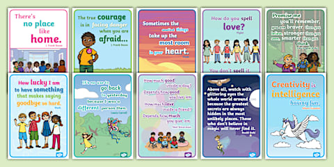 Inspirational Reading Corner Quotes Display Posters