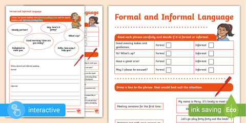 LKS2 Formal and Informal Language Warm-Up PowerPoint