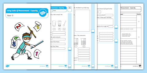 Volume and Capacity Differentiated Worksheets