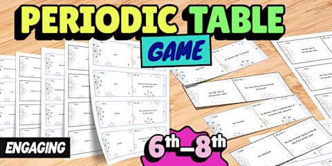 Periodic Table of Elements Battleships Game for 6th-8th Grade