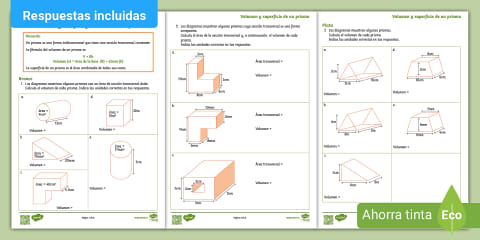 Ejercicios de volumen de prismas rectangulares