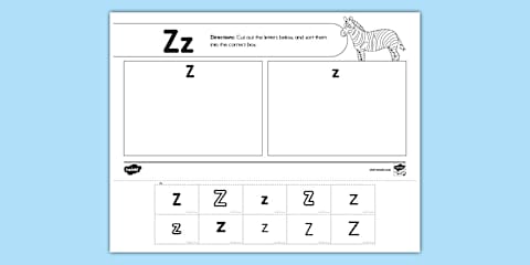 Uppercase Letter Z: Dot Marker Letter Formation Worksheet
