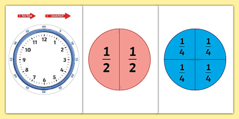 Telling the Time with Fractions Activity Sheet