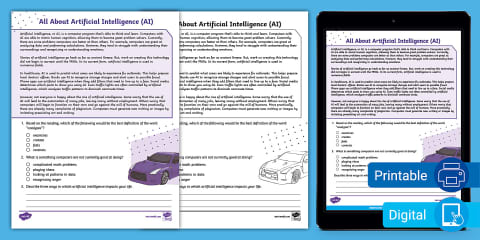 Sixth Grade Kobe Bryant Reading Passage Comprehension Worksheet