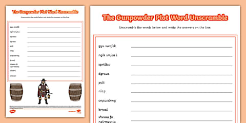 Guy Fawkes Word Search
