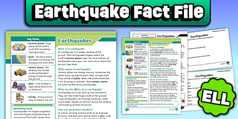 Third Grade Earthquake Preparation Persuasive Writing Worksheet