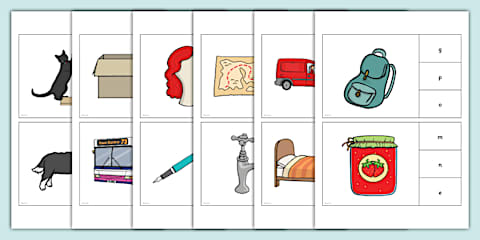 CVC Words Missing Sound Peg Charts Activity