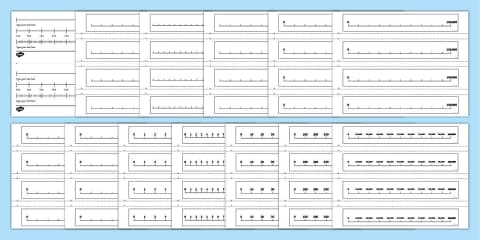 0 - 100 Number Line