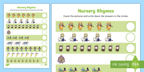 Nursery Rhyme-Themed Pencil Control Worksheets