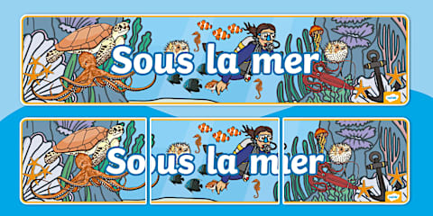 French: Under the Sea Interactive Matching Game
