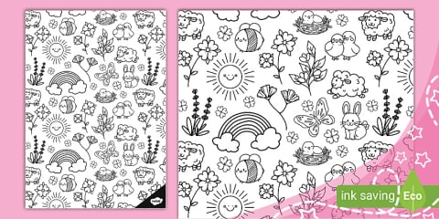 Spring Mindfulness Colouring Pages